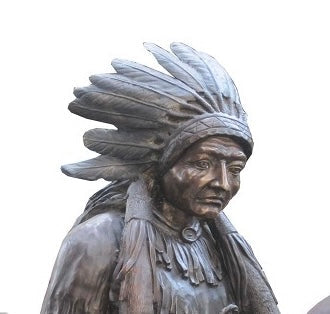 Life-Size Native American Chief Statues | Bronze Native Warrior ...