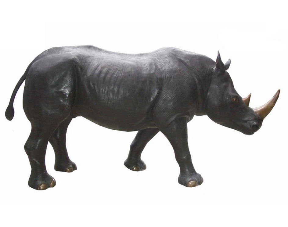 Bronze Rhinoceros Statues – Handcrafted Rhino Sculptures ...