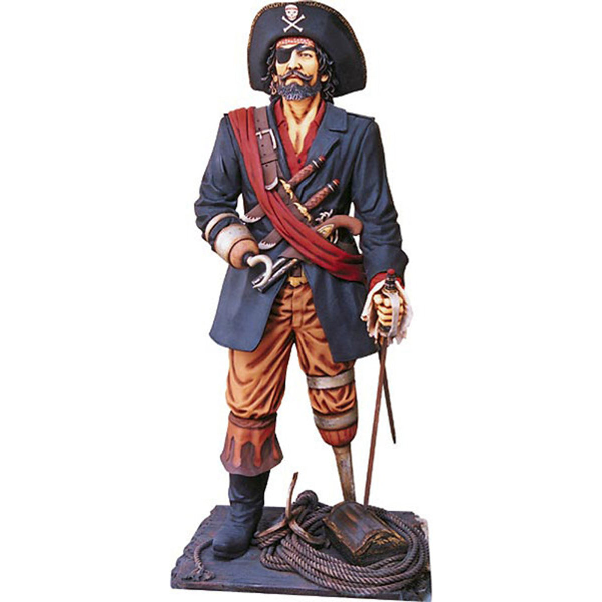 Captain Hook Pirate Statue - Quality Fiberglass Statue – timelessbronze.com