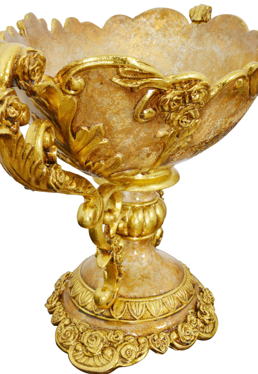 European 2-Handle Gold Table Bowl Centerpiece – timelessbronze.com