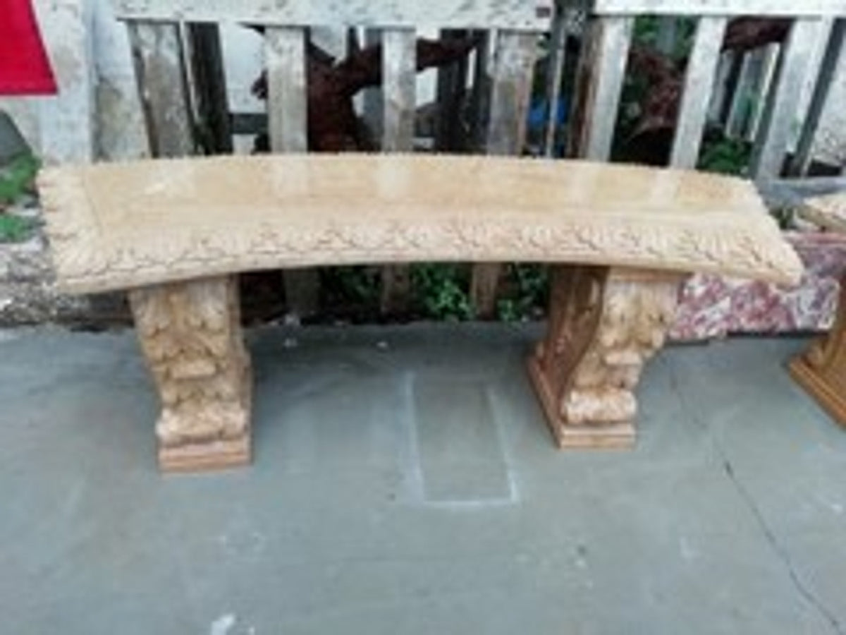 Spanish Curved Marble Bench – timelessbronze.com