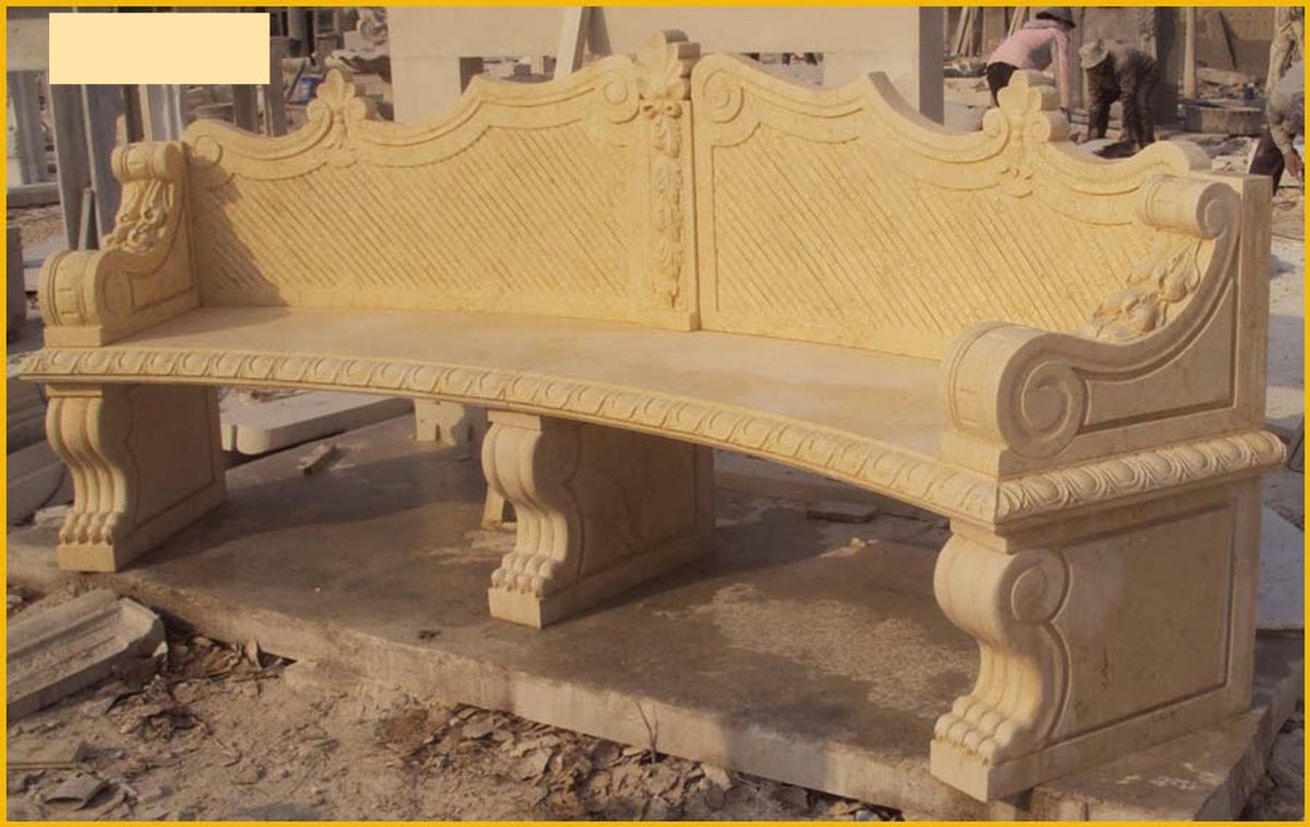 Royal Venetian Curved Marble Bench – timelessbronze.com