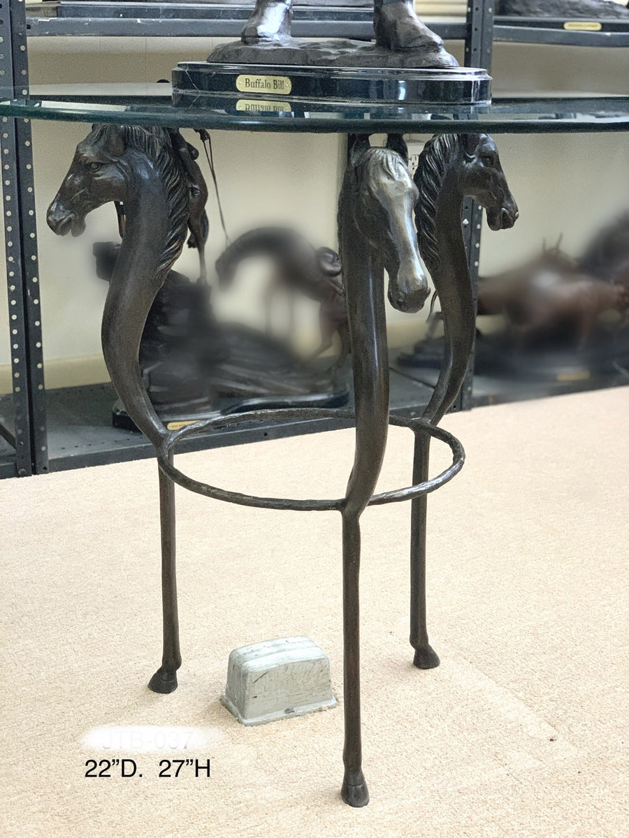Bronze Horse Head Table Base Sculpture – timelessbronze.com