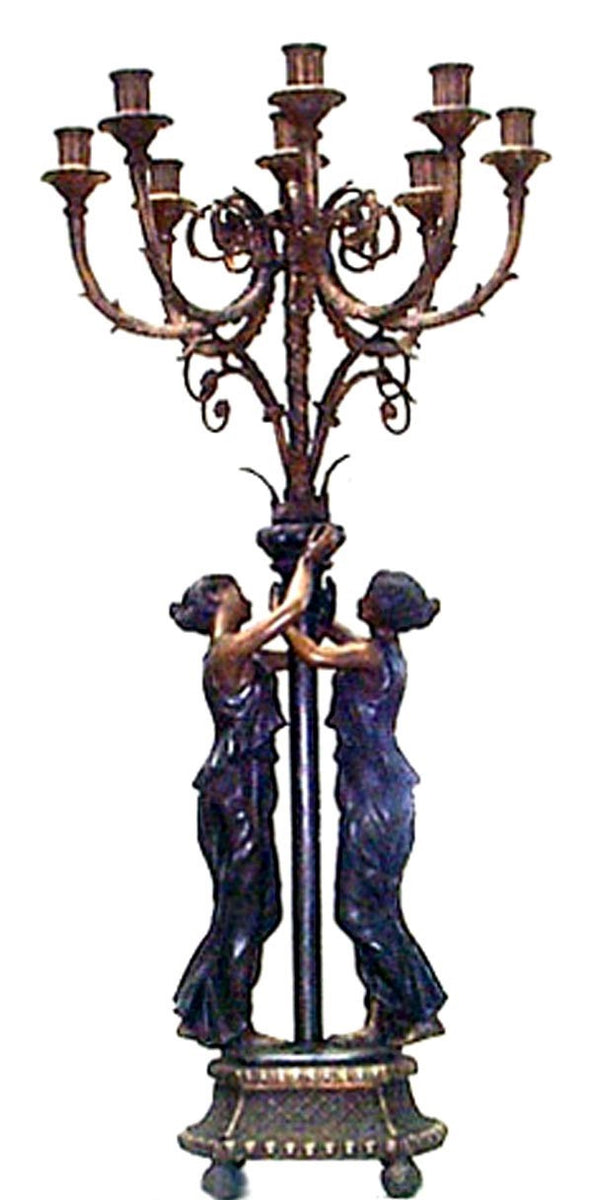 Majestic Roman Ladies Bronze Candelabra – timelessbronze.com