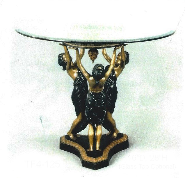 3 Muses Bronze Table Base Sculpture – timelessbronze.com