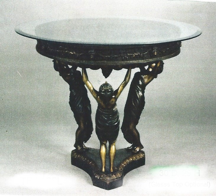 Large 3 Muses Bronze Table Base Sculpture – timelessbronze.com