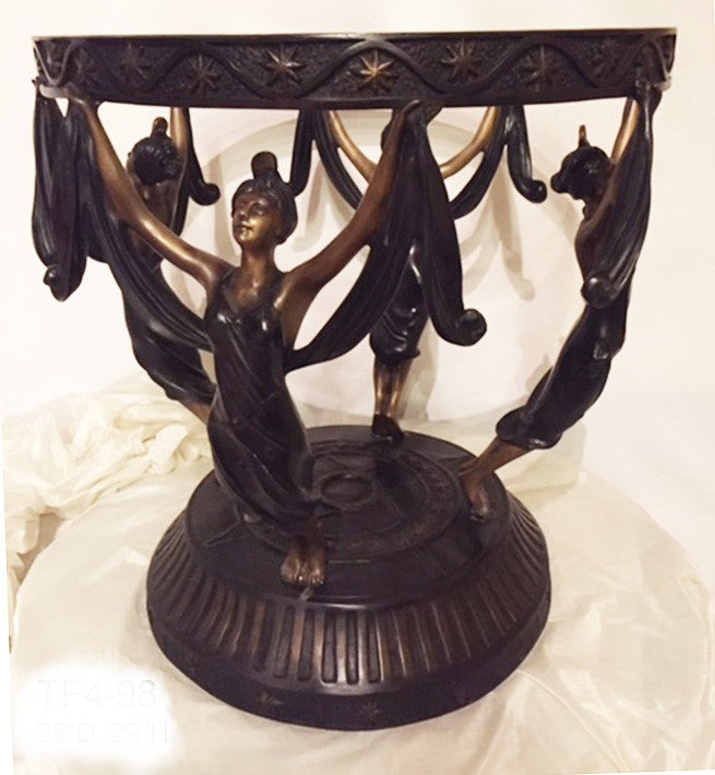 4 Roman Ladies Bronze Accent Table Base Sculpture – timelessbronze.com