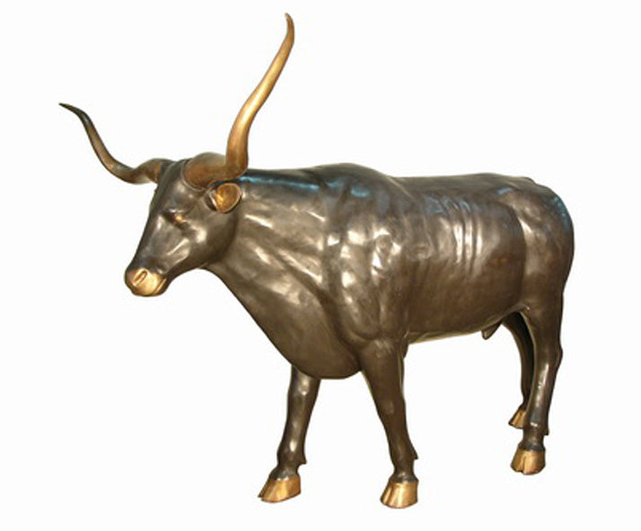 Add a Bronze Life Size Texas Longhorn Bull Statue – timelessbronze.com
