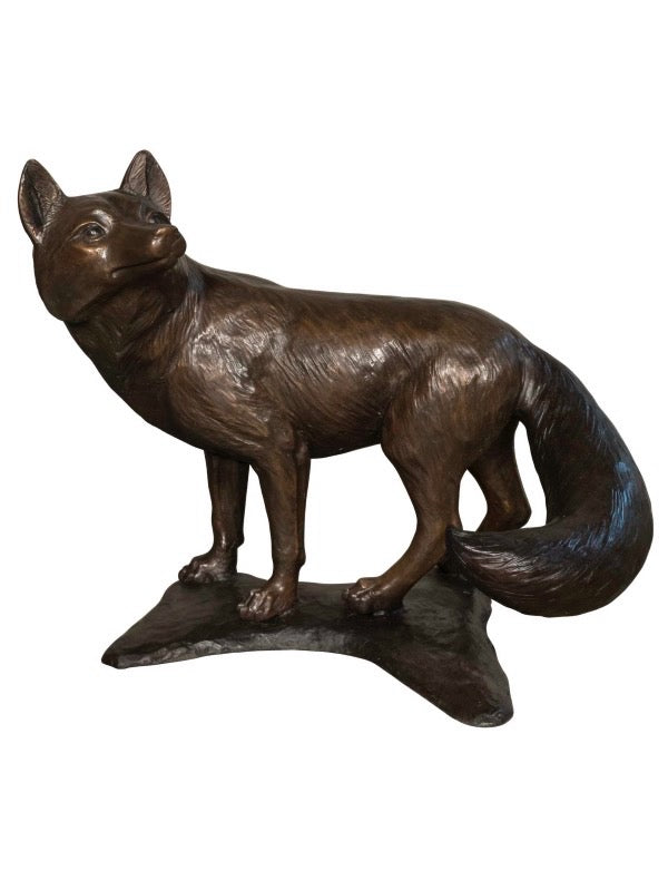 Large Bronze Standing Fox Statue – timelessbronze.com