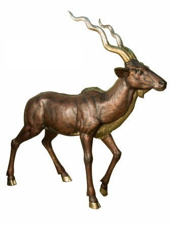 Bronze Life Size Antelope Statue (Gazelle) – timelessbronze.com