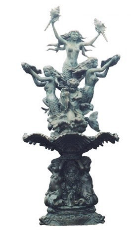 Large Grand Majestic Mermaid Fountain with Merboys – timelessbronze.com