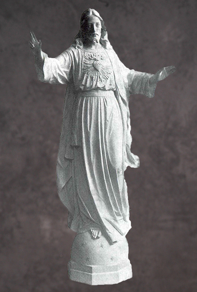 Life Size Sacred Heart of Jesus Granite Statue Style 5 - 72”H ...