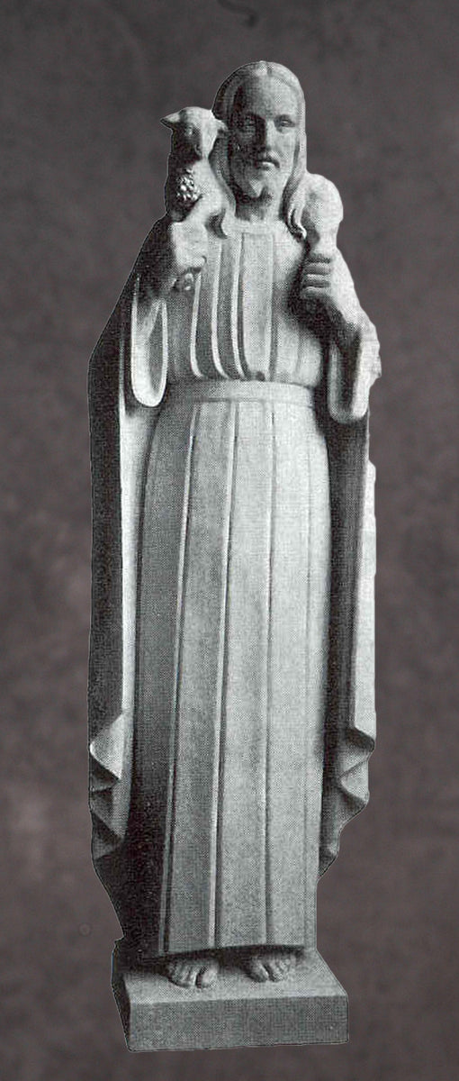 Jesus the Good Shepherd Granite Statue Style 3 – timelessbronze.com
