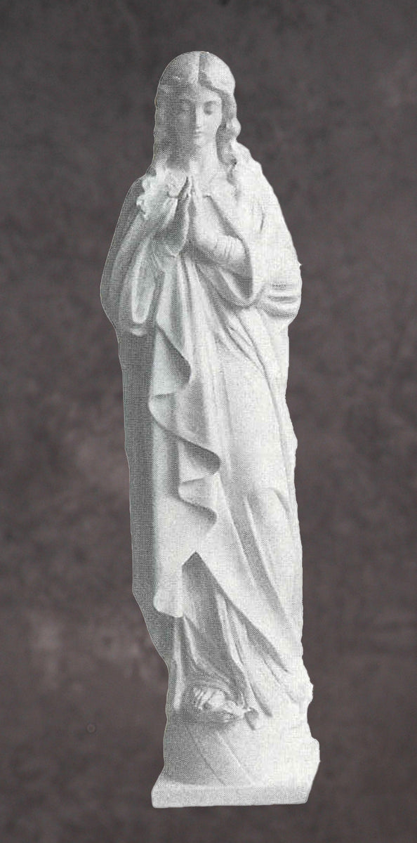 Our Lady of Grace Marble Statue Style 1 - 60”H – timelessbronze.com
