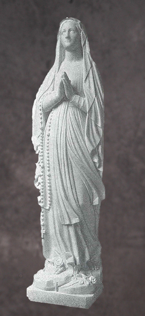 Our Lady of Lourdes Granite Statue Style 1 - 60”H – timelessbronze.com