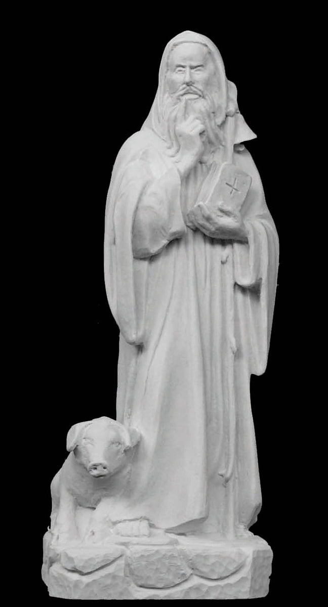 Saint Anthony the Great Italian Marble Statue - 14”H – timelessbronze.com