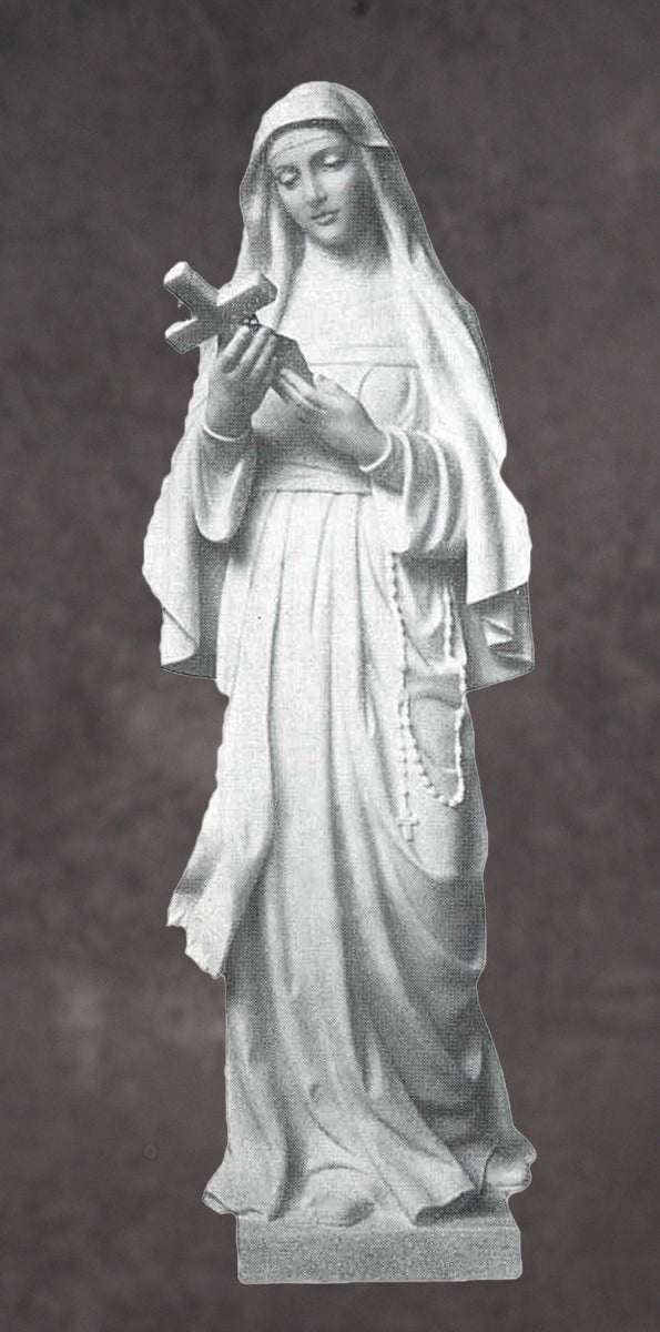 Life Size Saint Rita Marble Sculpture Outdoor Catholic Statue - 60”H ...