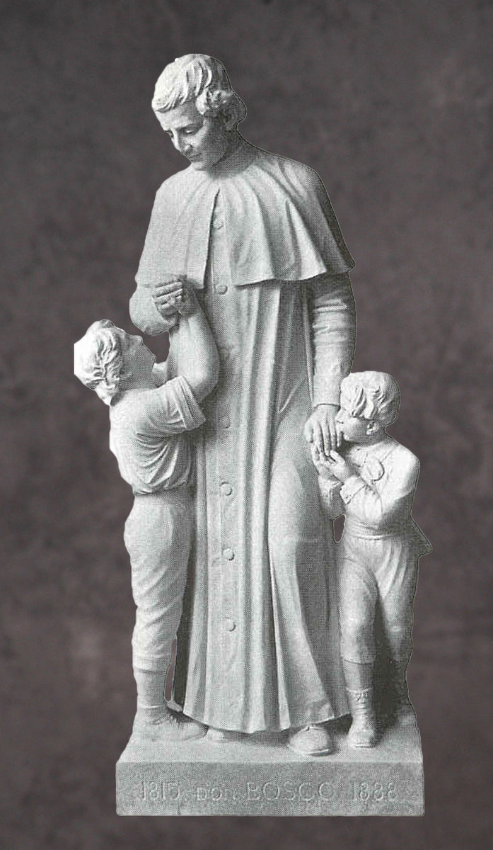 Hand Carved Saint John Bosco Granite Statue – timelessbronze.com