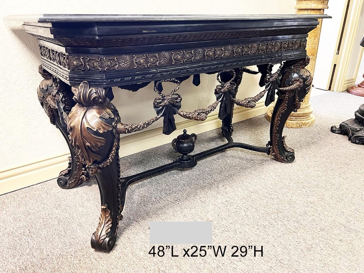 Bronze Napoleon Console Table Base with Acanthus Designs ...