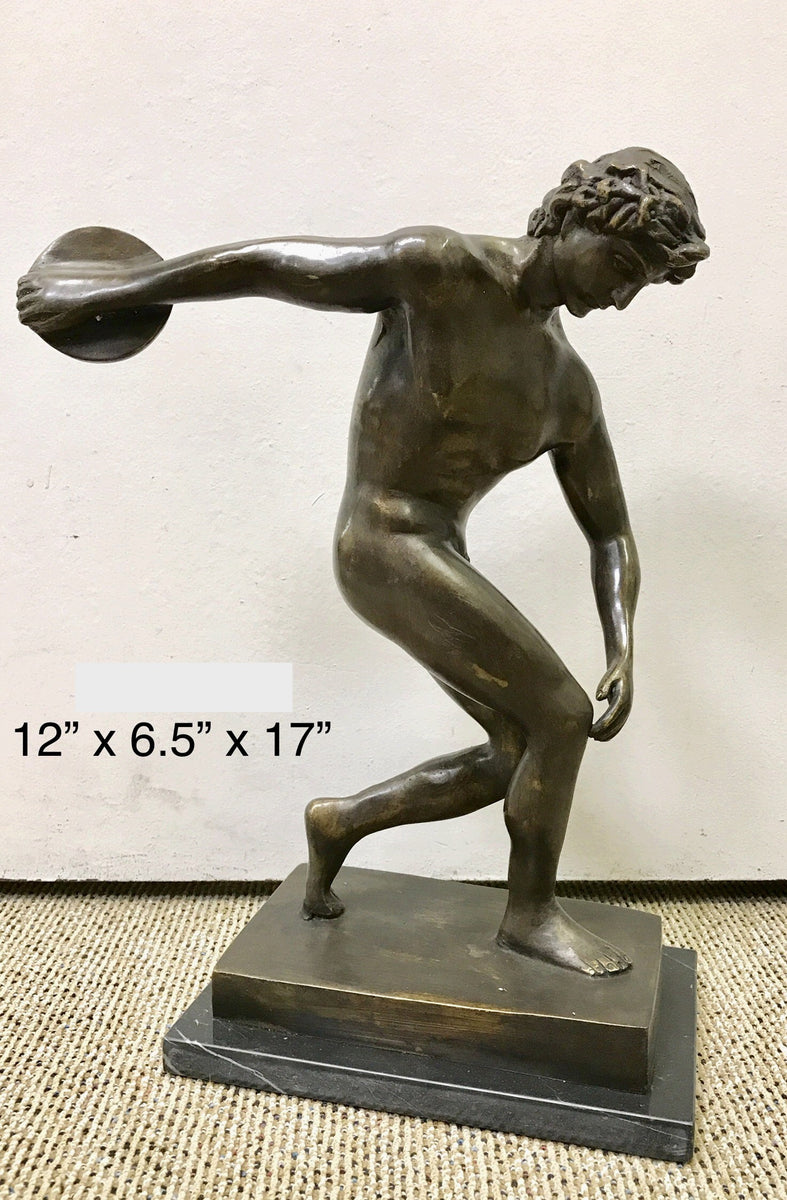 Greek Discus Thrower Bronze Sculpture and Statue – timelessbronze.com