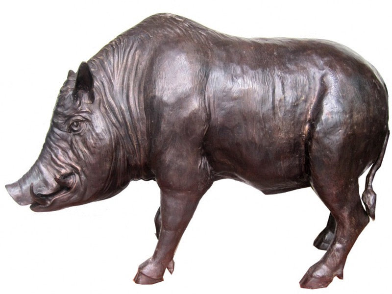 Large Standing Bronze Wild Boar Statue & Sculpture – timelessbronze.com