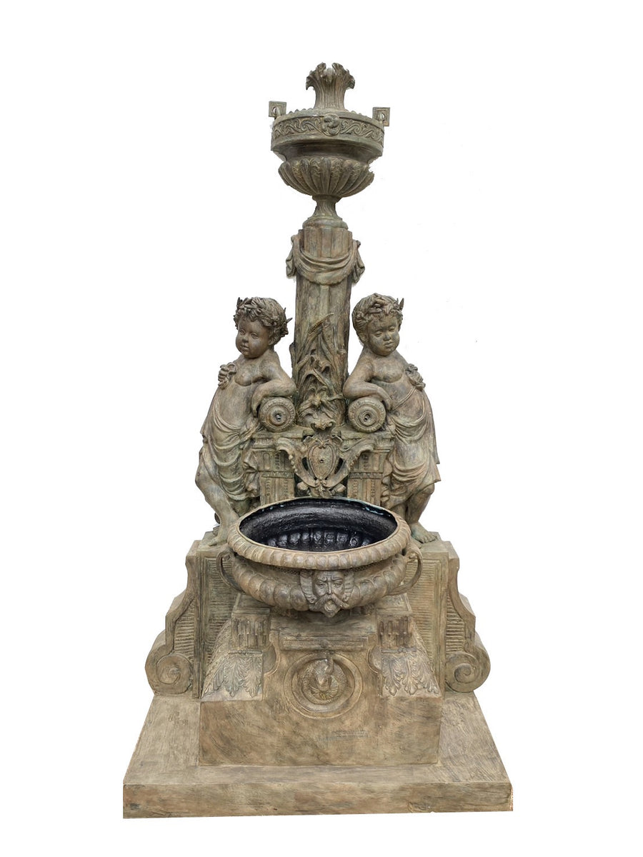 Bronze Renaissance Cherub Wall Fountain – timelessbronze.com