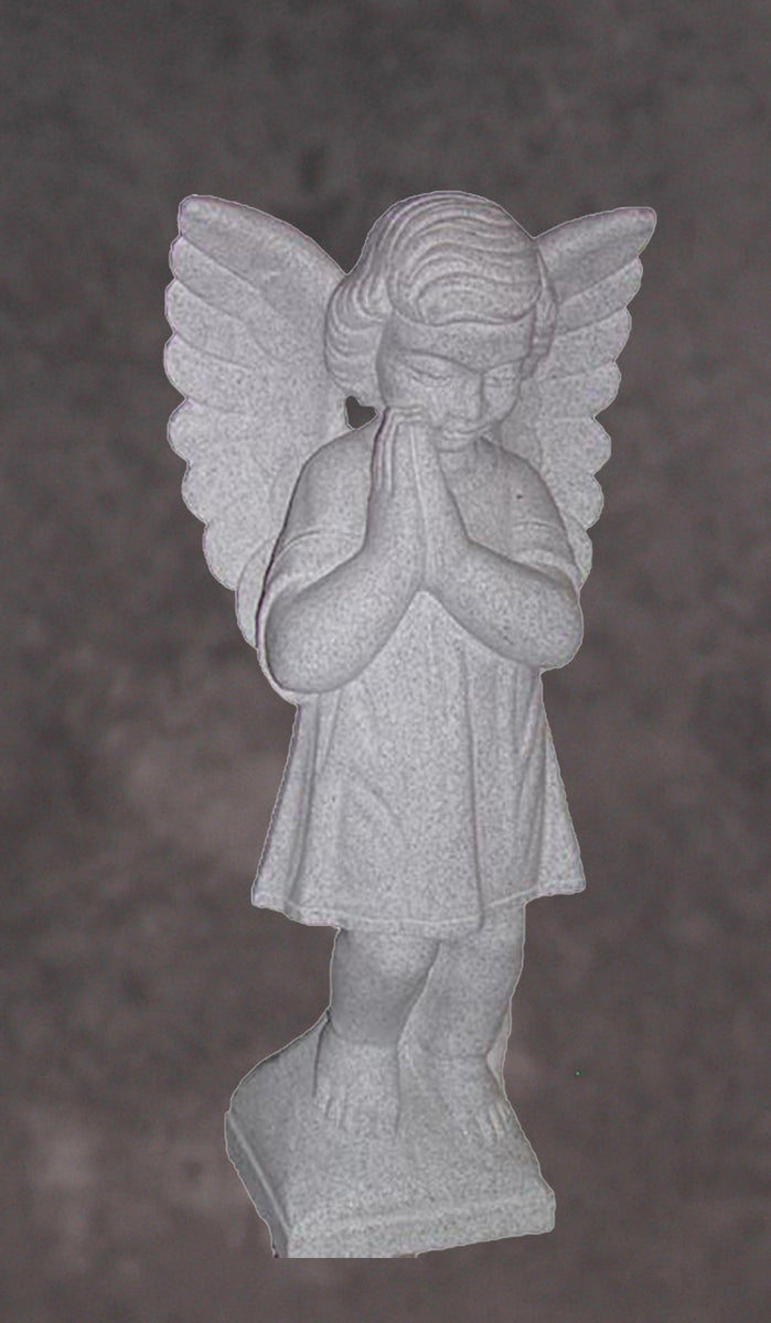 Memorial Praying Angel Marble Statue – timelessbronze.com
