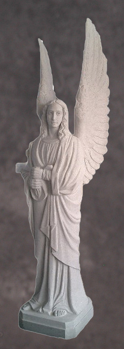 Grand Cathedral Angel Granite Statue – timelessbronze.com