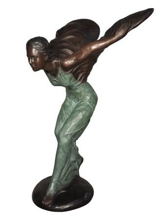 Life Size Spirit of Ecstasy Bronze Statue II – timelessbronze.com