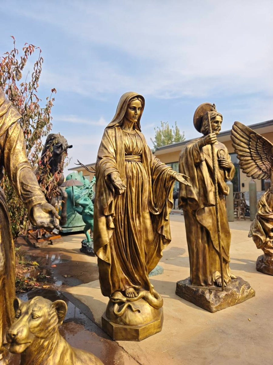 Our Lady of Grace Bronze Life Size Statue - 72”H – timelessbronze.com