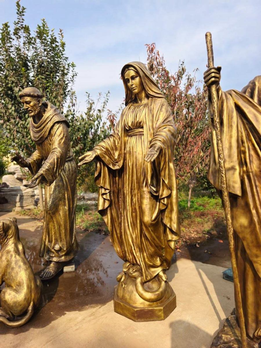 Our Lady of Grace Bronze Life Size Statue - 72”H – timelessbronze.com