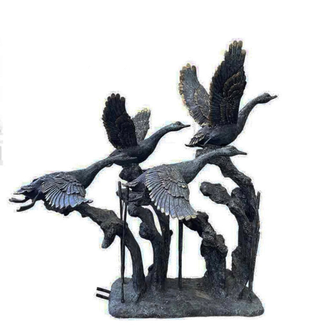 Monumental Life Size Flying Duck Bronze Fountain Sculpture ...