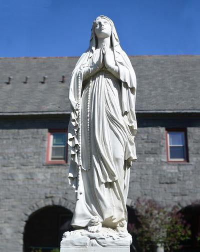 Our Lady of Lourdes White Granite Statue Style 1 - 60”H ...