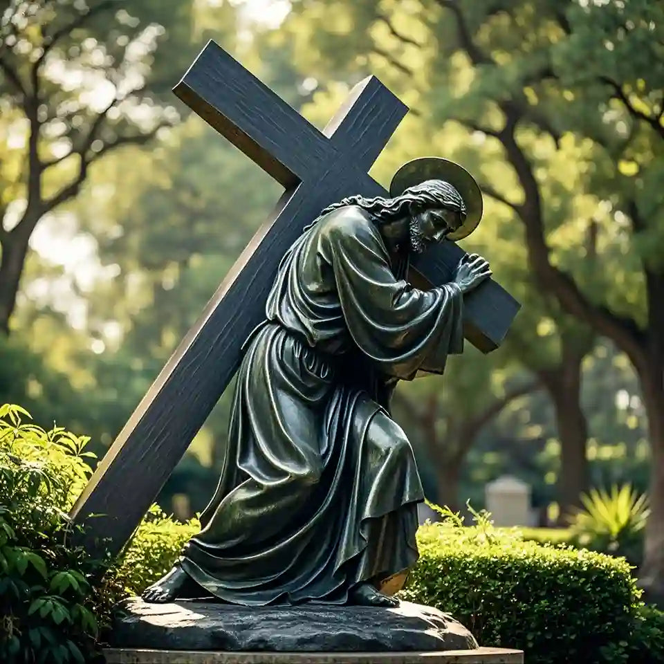 Life Size Jesus on the Way to Calvary Bronze Statue I - 72”H ...