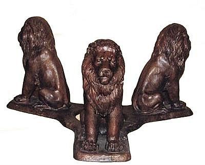 Bronze Lion Table Base Sculpture – timelessbronze.com